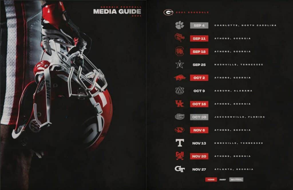 2021 UGA Football Media Guide available to view online