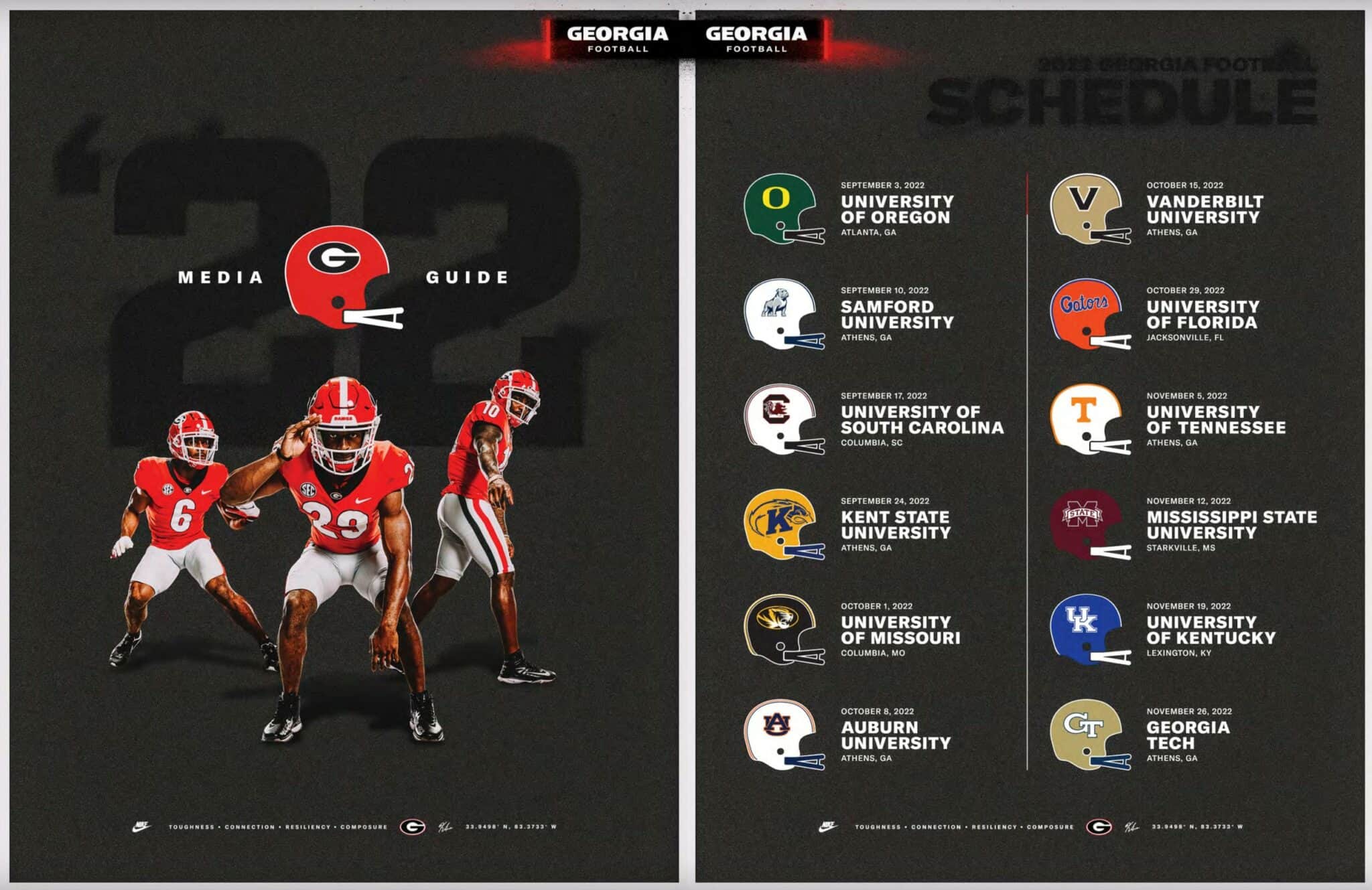 2022 UGA Football Media Guide available to view online