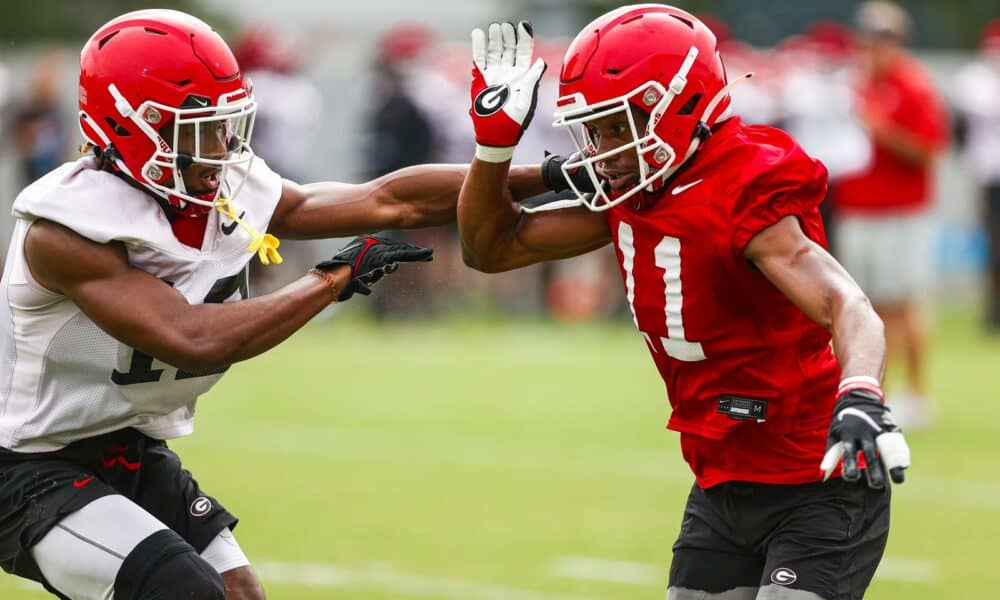 UGA football players discuss first Fall 2023 practice