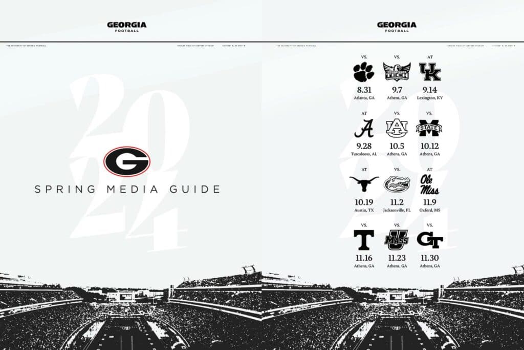 2024 UGA Football Spring Media Guide released
