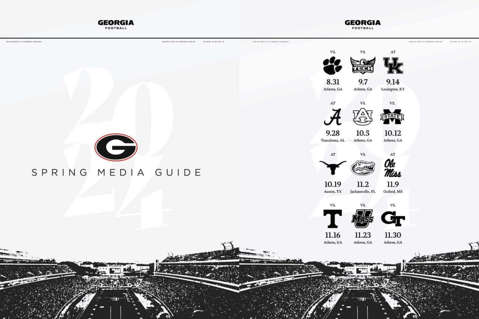2024 UGA Football Spring Media Guide released