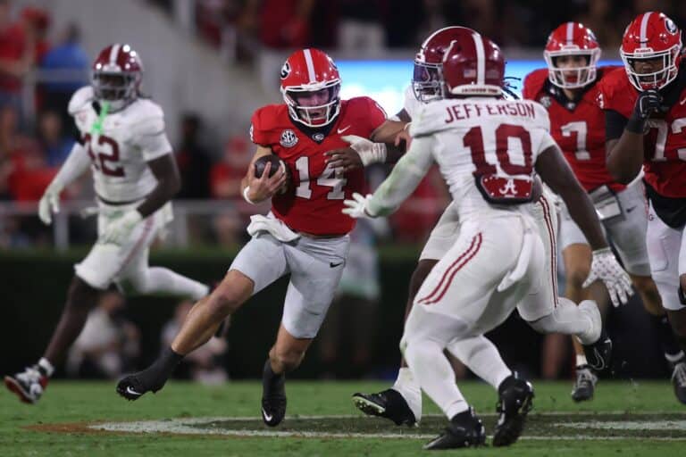 Georgia drops in college football rankings following Alabama loss